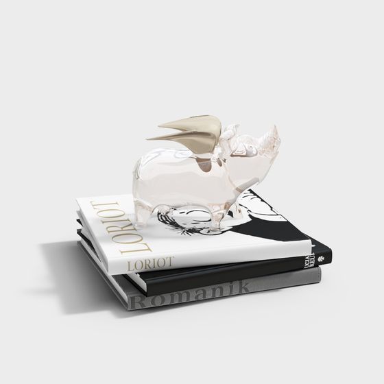 Transparent Flying Pig 3D model