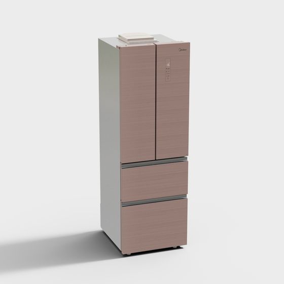 Chic Low-Poly Refrigerator 3D model for Modern Spaces