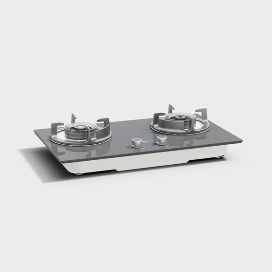 Sleek Gas Stove 3D model for Modern Kitchens