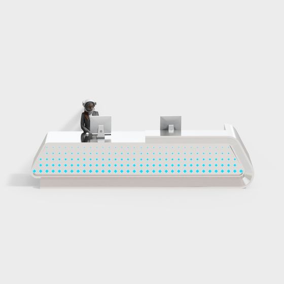 Future Office Desk 3D model for Modern Workspaces