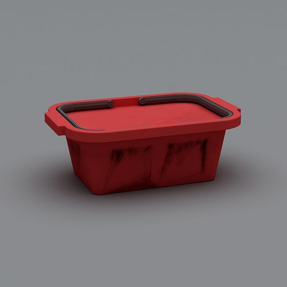 Stylish Low-Poly Storage Bin 3D model