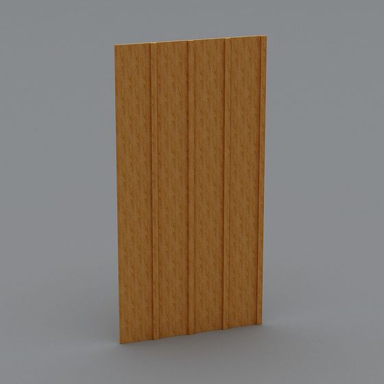 Elegant Wooden Louvered Shutter 3D model