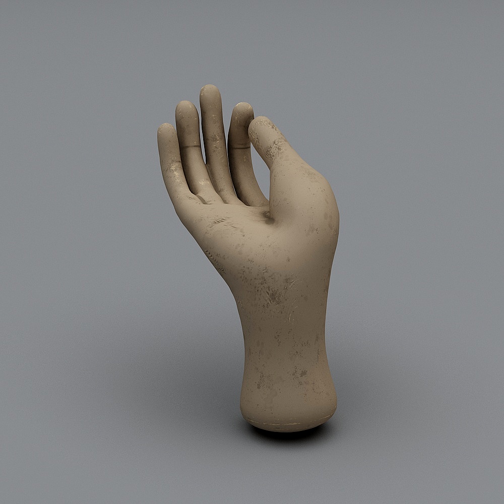 3D Hand Model for MakeHuman – Lifelike & Detailed