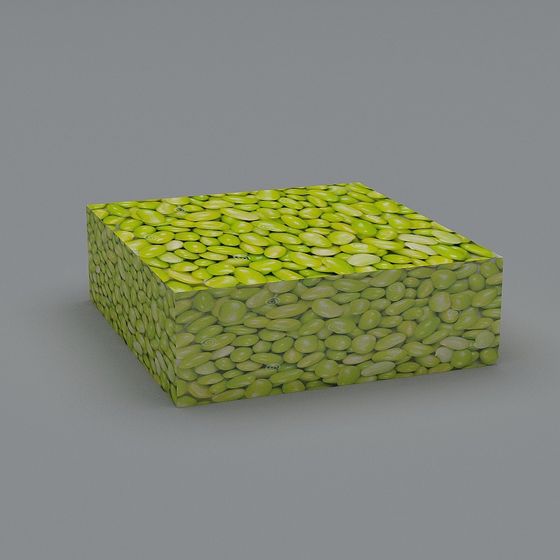 Vibrant Bean Cube 3D Model