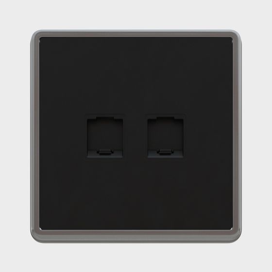 Minimalist Double Socket 3D model for Modern Interiors