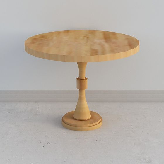 Unique Low-Poly Round Table 3D model