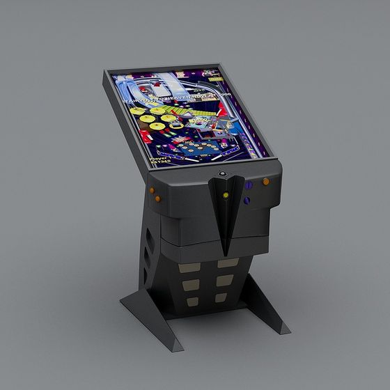 Retro Futuristic Arcade Pinball Machine 3D model