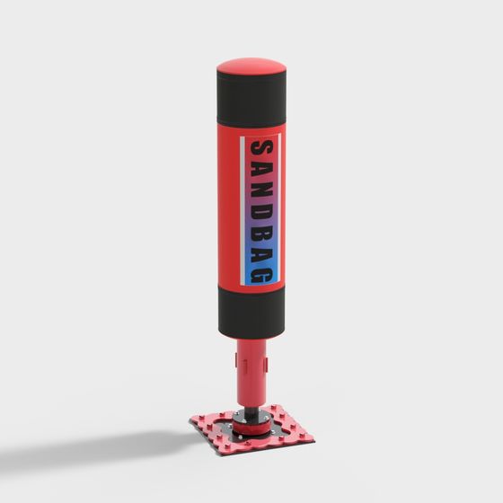 Realistic Combat Punching Bag 3D Model