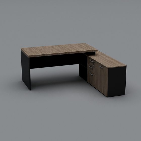 Modern Minimalist Office Desk 3D model
