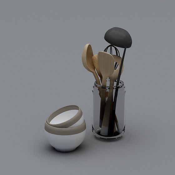 Minimalist Kitchen Tools 3D model