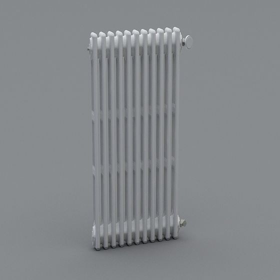 Futuristic Radiator 3D Model – Low-Poly Metal Design