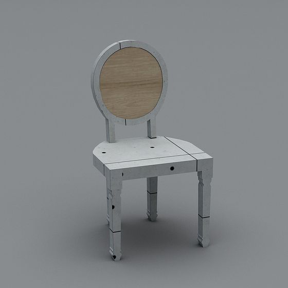 Stylish Low-Polygon Chair 3D model for Creative Spaces