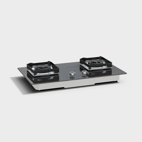 Sleek Gas Cooker 3D model for Modern Kitchens