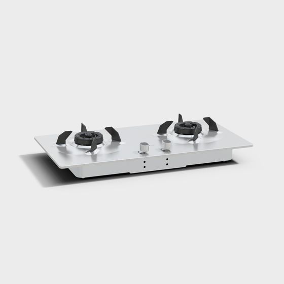 Modern Low-Polygon Gas Stove 3D model