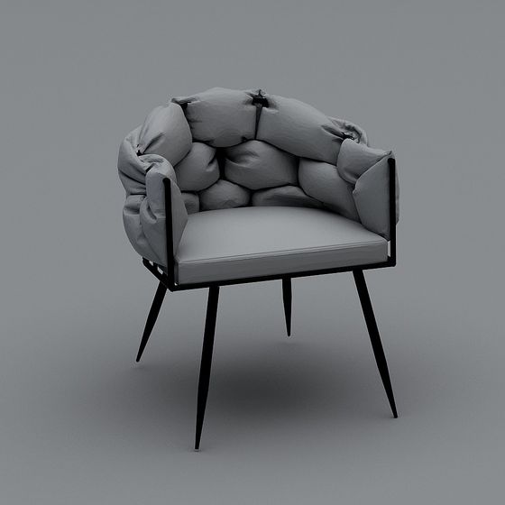 Artistic Low-Poly Chair 3D model