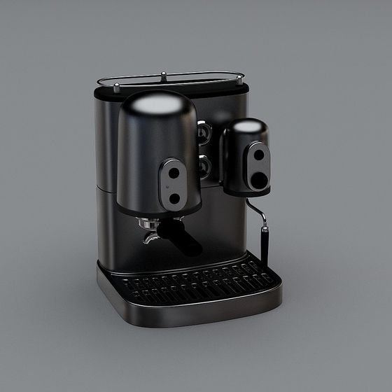Stylish Low-Poly Coffee Machine 3D model