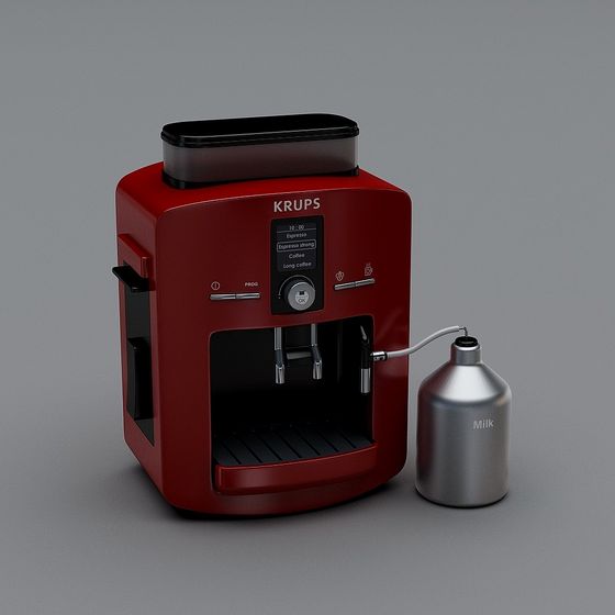 Elegant Low-Poly Coffee Machine 3D model