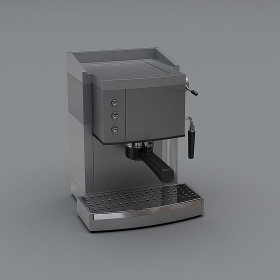 Elegant Low-Poly Coffee Maker 3D model for Modern Spaces