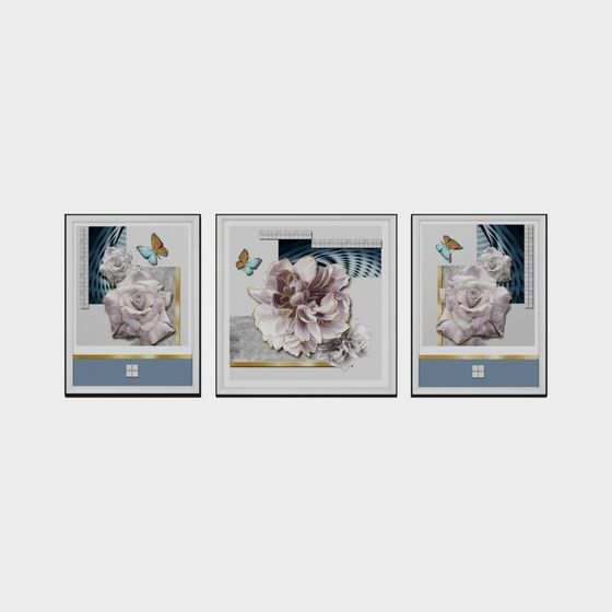 Floral Harmony 3D Model – Low-Poly Floral Design