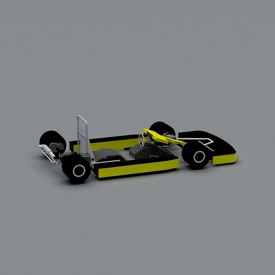 Unique Low Poly Racing Car 3D model