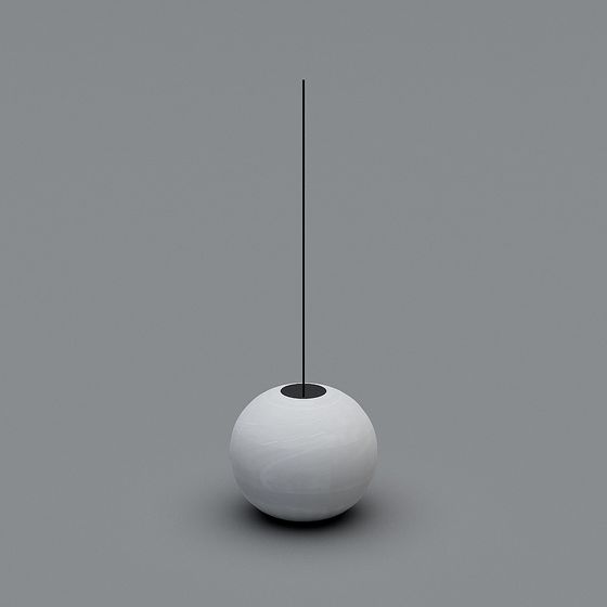 Sphere Balance 3D Model – Minimalist White Sphere Design