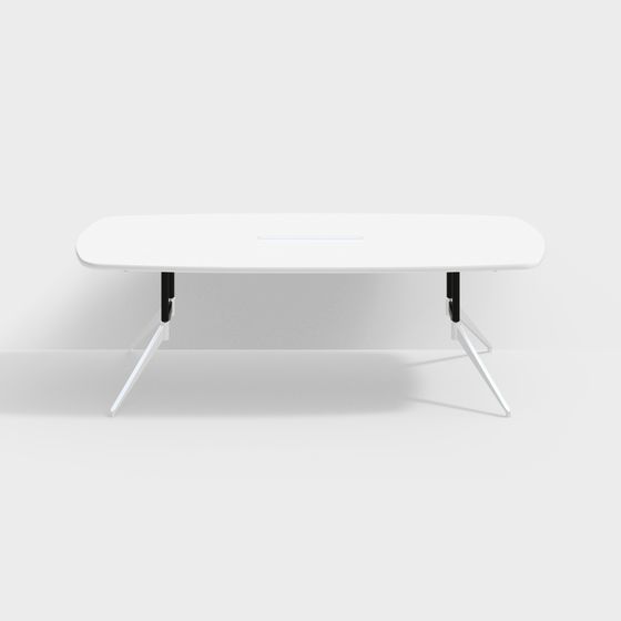 Streamlined Office Desk 3D model