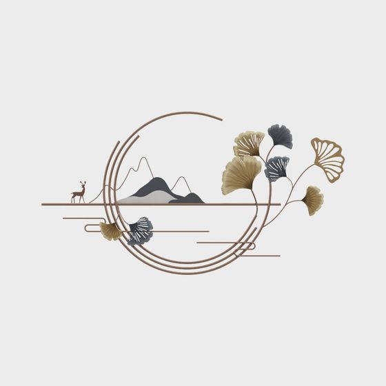 Mountain Forest Harmony 3D Model – Low-Poly Natural Design