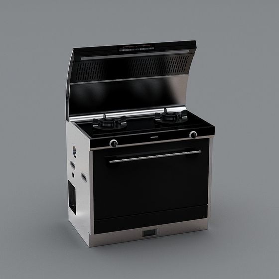 Stylish Gas Stove 3D Model for Modern Kitchens