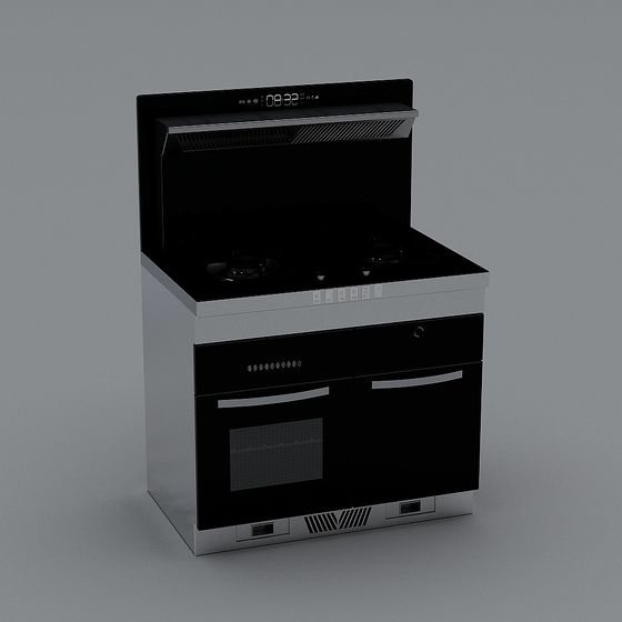 Modern Integrated Stove 3D model