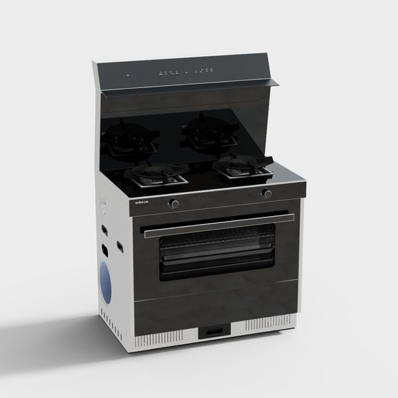 Stylish Gas Stove 3D model for Modern Kitchens