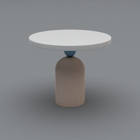 Minimalist Round Table 3D model Design
