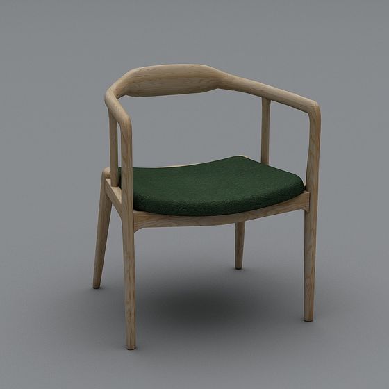 Unique Wooden Chair 3D model Design