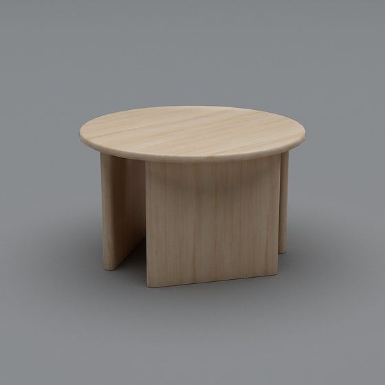 Low-Poly Round Table 3D Model Design