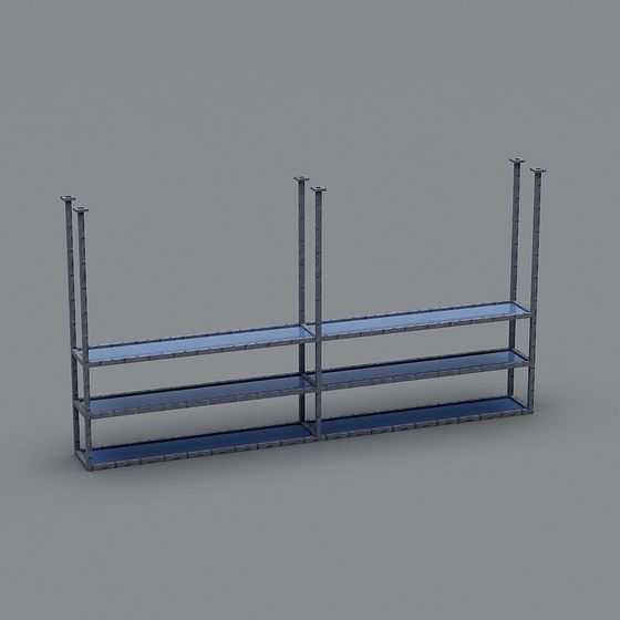 Industrial Metal Shelf 3D model for Modern Design