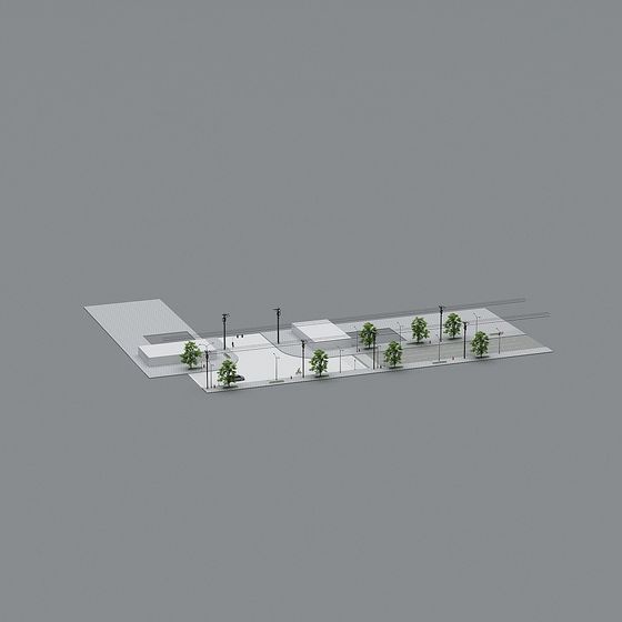 City Park 3D Model for Creative Projects
