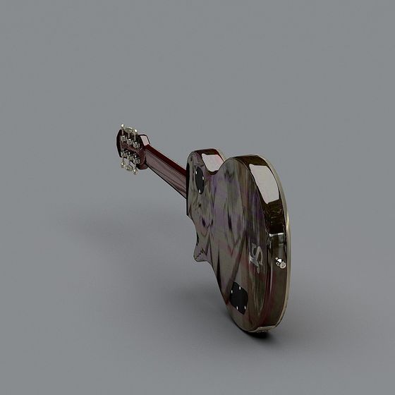 Elegant Low-Poly Banjo 3D Model