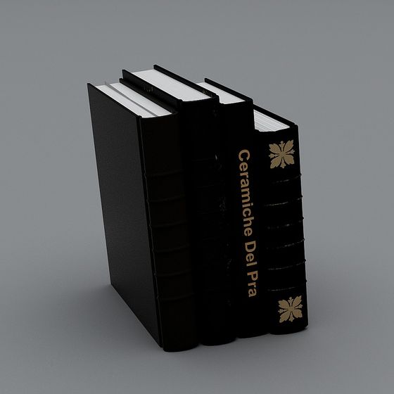 Vintage Book Stack 3D model