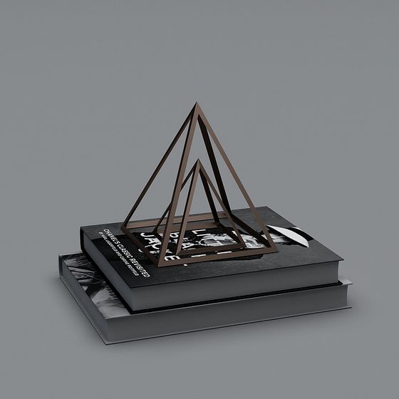 Geometric Metal Pyramid Structure 3D model