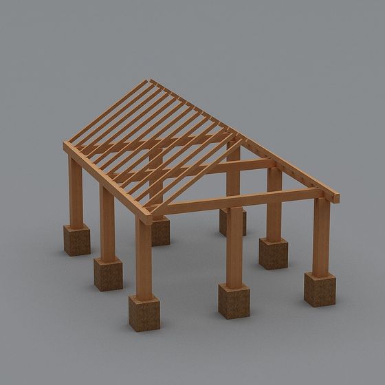 Charming Low-Poly Wooden Cabin 3D Model – Rustic Design