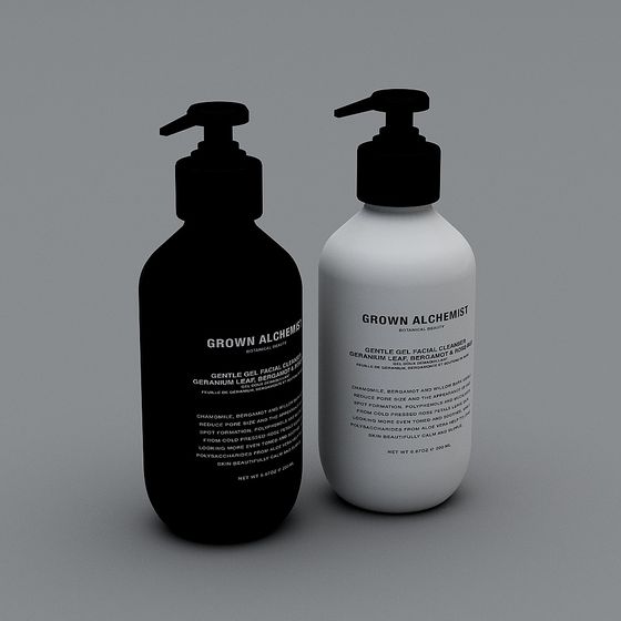 Grown Alchemist Facial Cleanser Bottle 3D Model