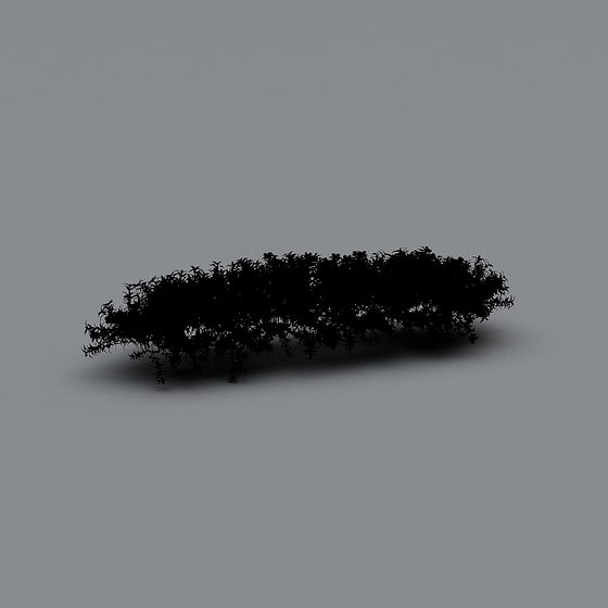 High-Detail Low-Poly Bush 3D model
