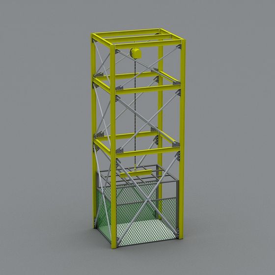 Industrial Lift 3D model with Low-Poly Design