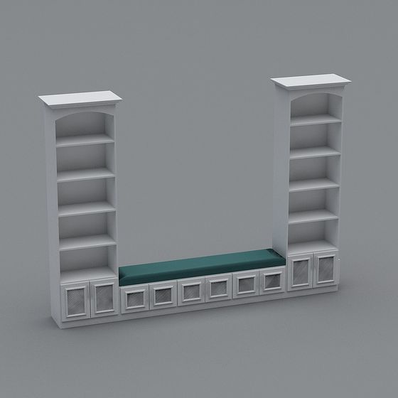 Library Corner 3D model for Modern Interior Design