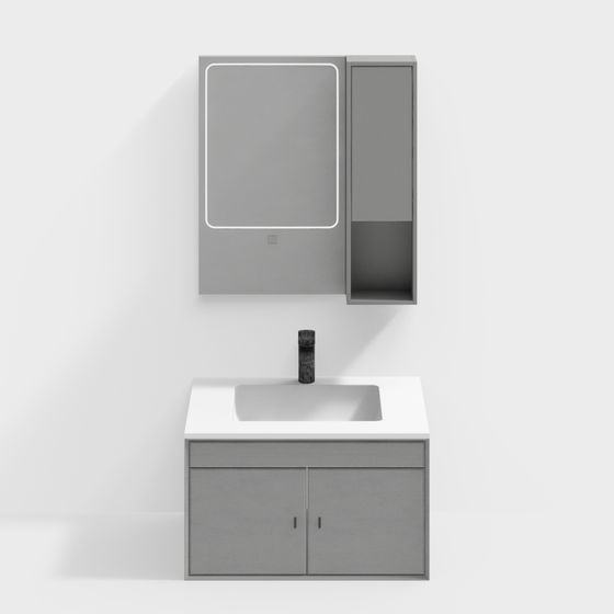 Kington Bathroom Cabinet 3D Model – Modern Storage Free