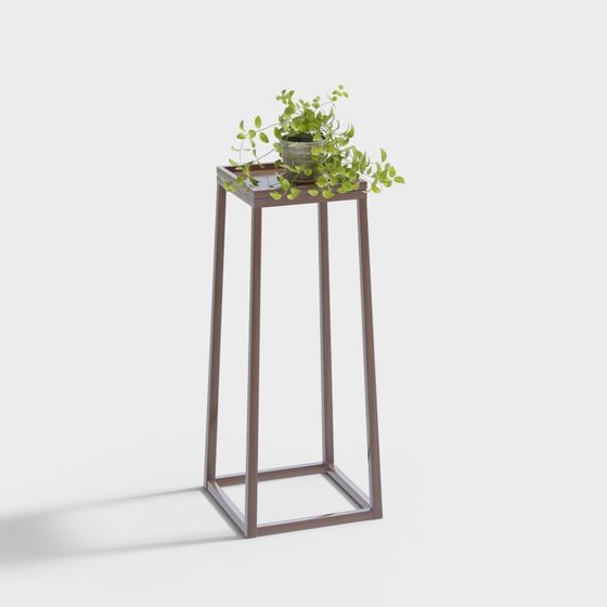 Urban Oasis Plant Stand 3D model for Contemporary Spaces