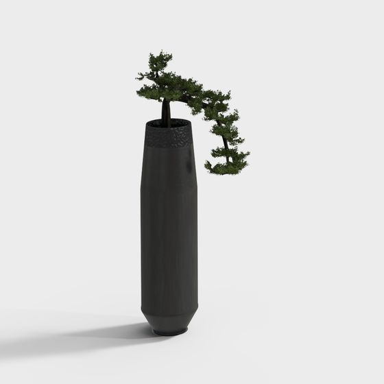 Stylish Bonsai Vase 3D model