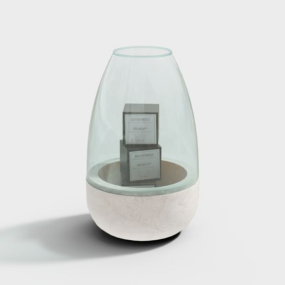 Stylish Glass Display Stand 3D model