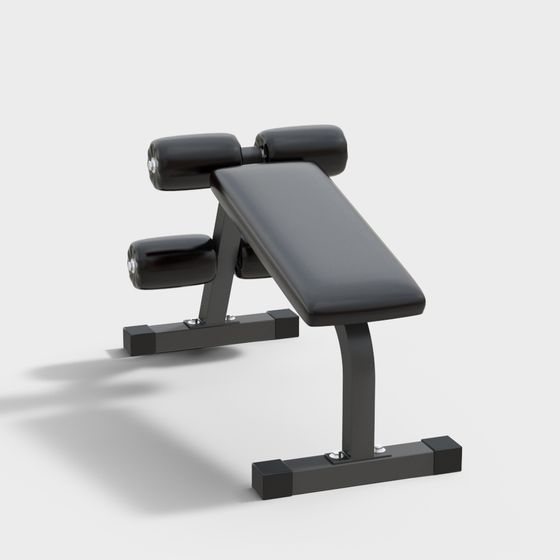 Black Fitness Equipment 3D Model