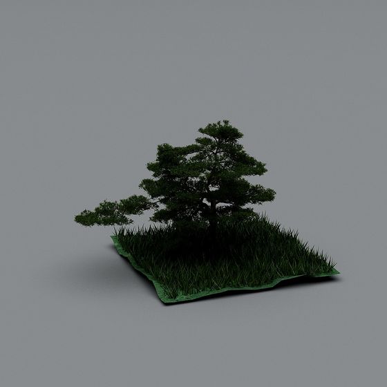 Chic Landscape Tree Combination 3D Model – Free