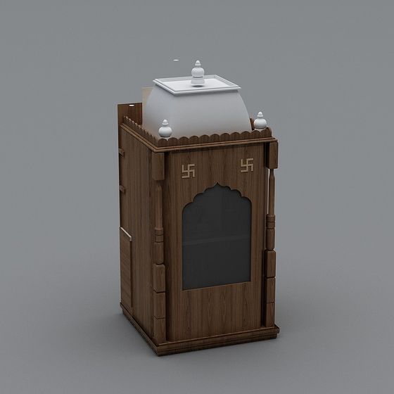 Intricate Indian Shrine 3D model for Artistic Inspiration